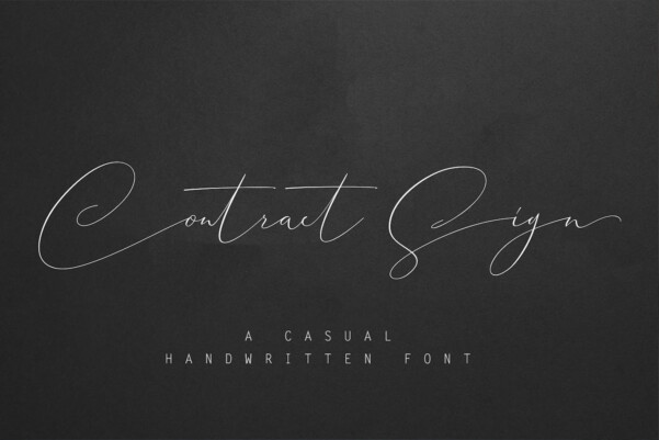 Contract Sign Font - Free Font