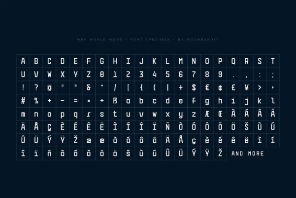 MBF World Mono Font - Free Font