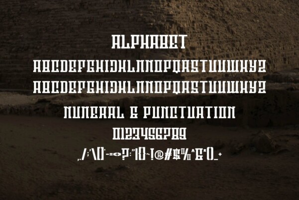 Pyramid Leopatro Font - Free Font