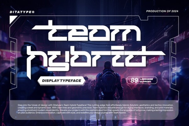 Team Hybrid Font - Free Font