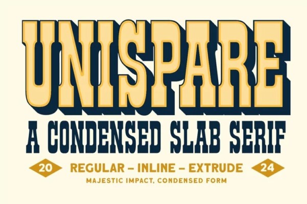 Unispare Font - Free Font