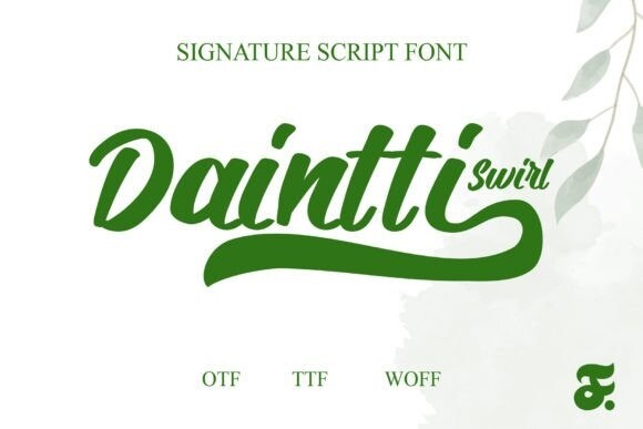 Daintti Swirl Font - Free Font