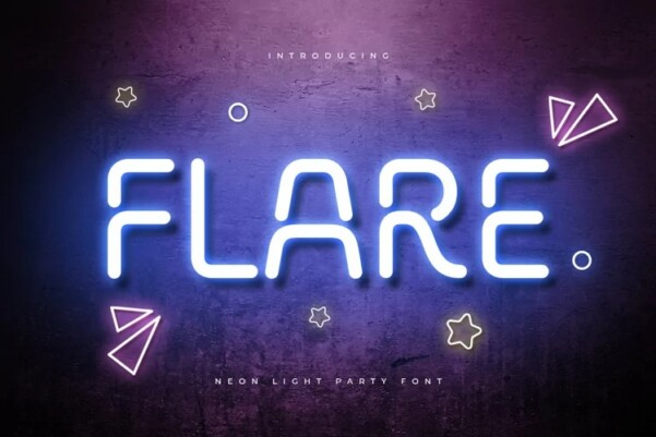 Flare Neon Font - Free Font