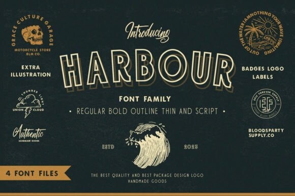 Harbour Display Font - Free Font