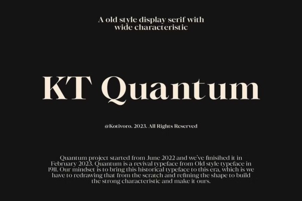 KT Quantum Font - Free Font