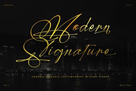 Modern Signature Font - Free Font