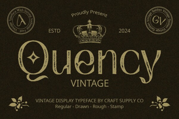 Quency Vintage Font - Free Font
