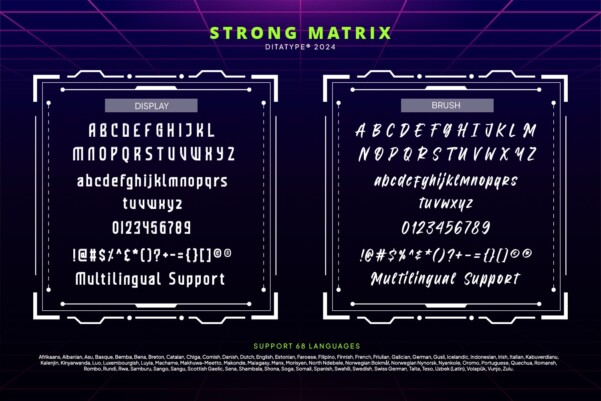 Strong Matrix Font - Free Font