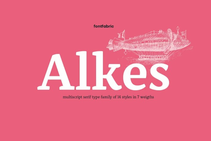 Alkes Font Family - Free Font