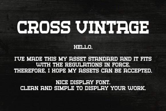 Cross Vintage Font - Free Font