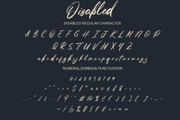 Disabled Font - Free Font