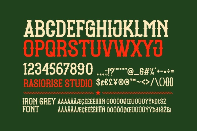 Iron Grey Font - Free Font