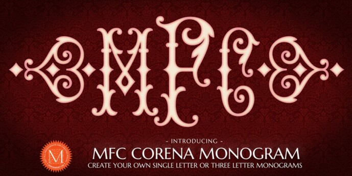 MFC Corena Monogram Font - Free Font