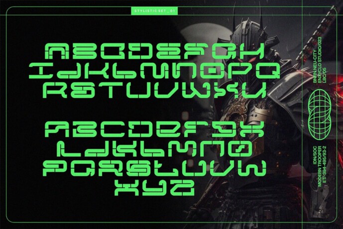 NCL Megrabs Mecha Expanded Font - Free Font