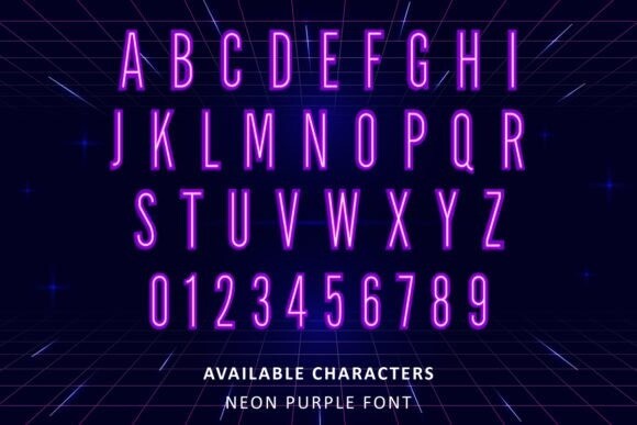 Neon Purple Font - Free Font