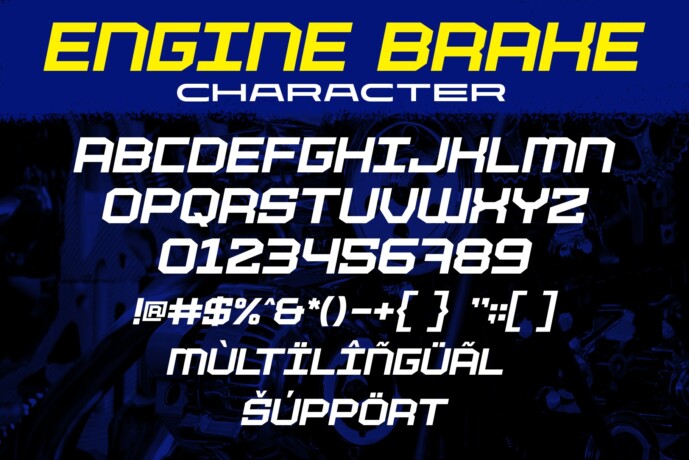 Racing Engine Brake Font - Free Font