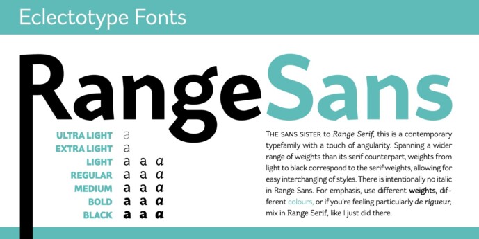 Range Sans Font Family - Free Font