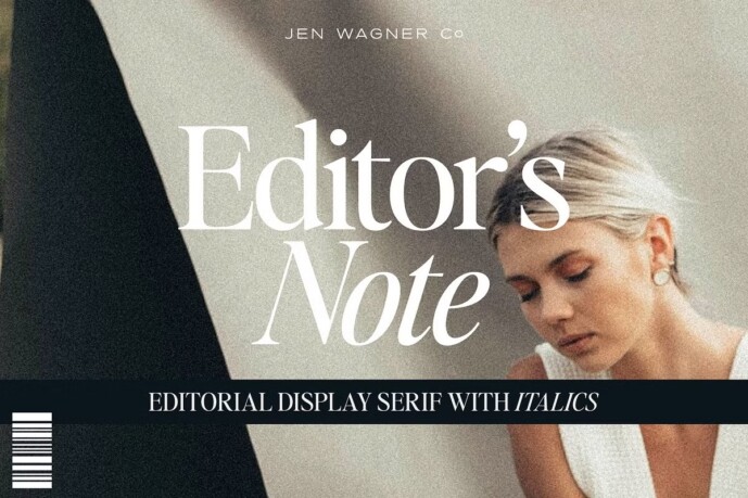 Editor’s Note Font Family - Free Font