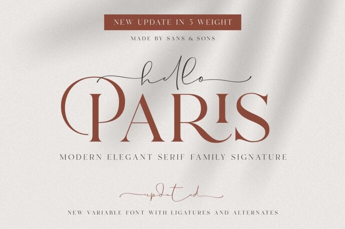 Hello Paris Font Duo - Free Font
