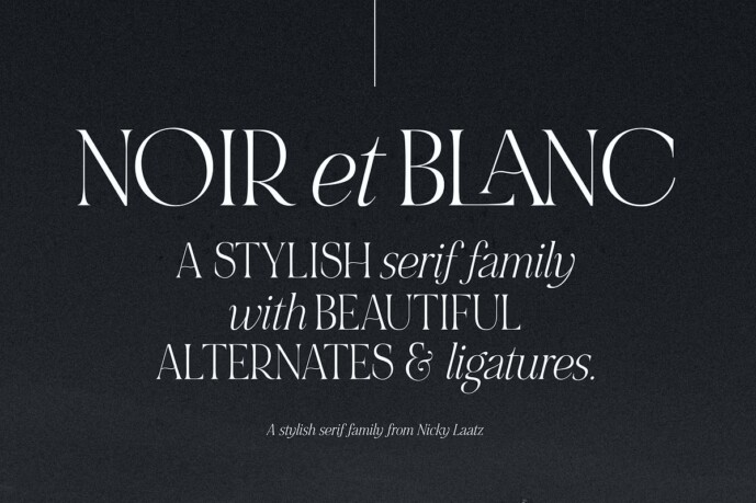 Noir Et Blanc Typeface - Free Font