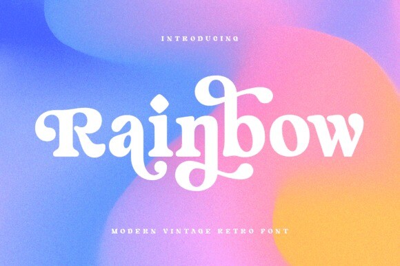 Rainbow Retro Font - Free Font