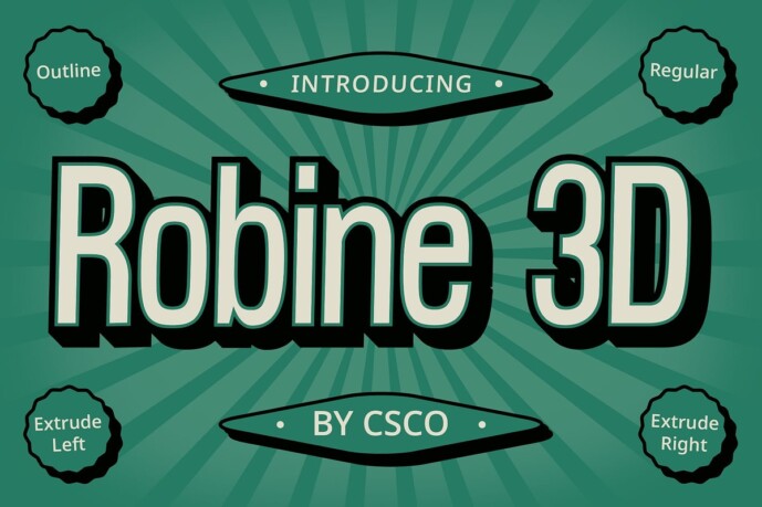 Robine 3D Font - Free Font