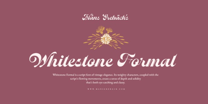 Whitestone Formal Font - Free Font