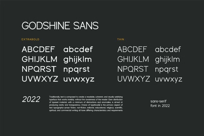 Godshine Sans Font Family - Free Font