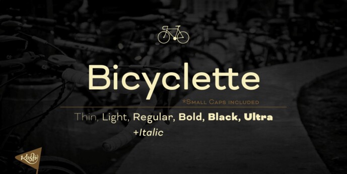 Bicyclette Font Family - Free Font