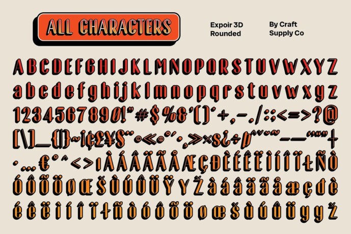 Espoir Rounded 3D Font - Free Font