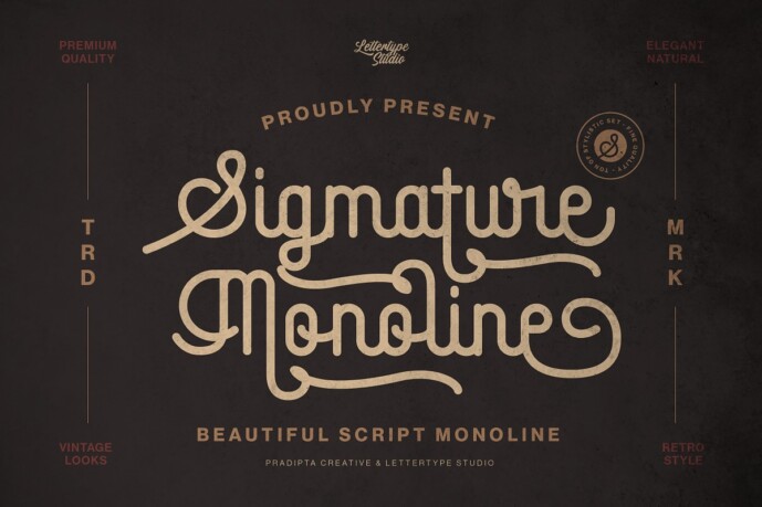 Sigmature Monoline Font - Free Font