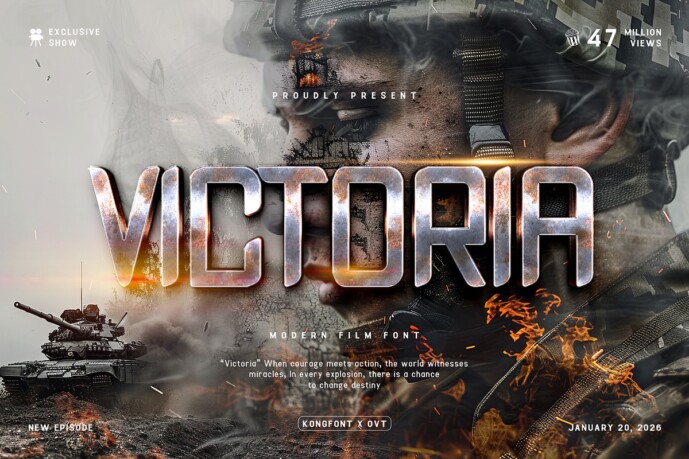 Victoria Modern Film Font - Free Font