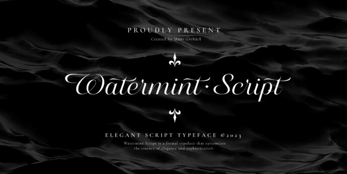 Watermint Script Font - Free Font