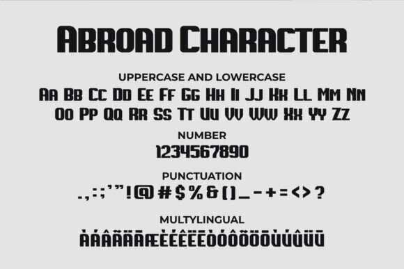 Abroad Font - Free Font