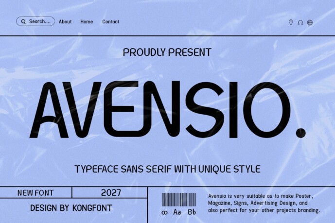 Avensio Font - Free Font