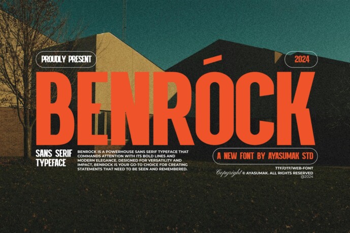 Benrock Font - Free Font