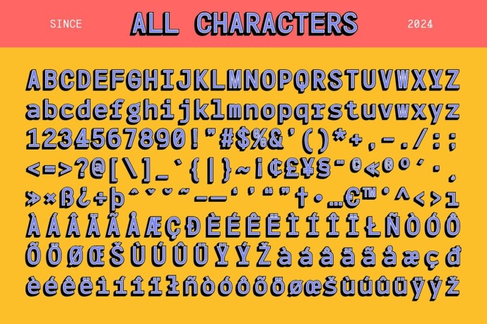 CS Genio Mono 3D Font - Free Font