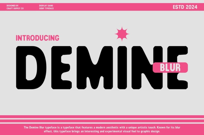 Demine Blur Font - Free Font