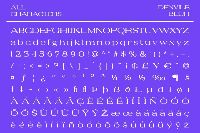 Denvile Blur Font - Free Font