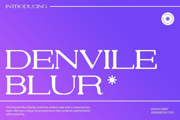 Denvile Blur Font - Free Font