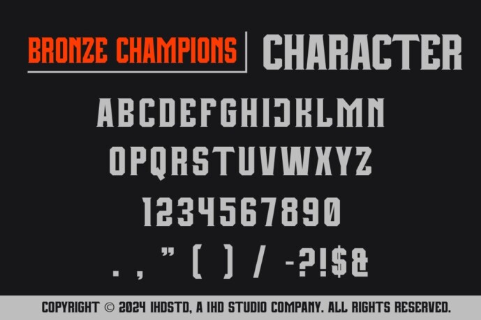 Bronze Champion Font - Free Font