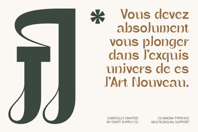 CS Amora – Art Nouveau Font - Free Font
