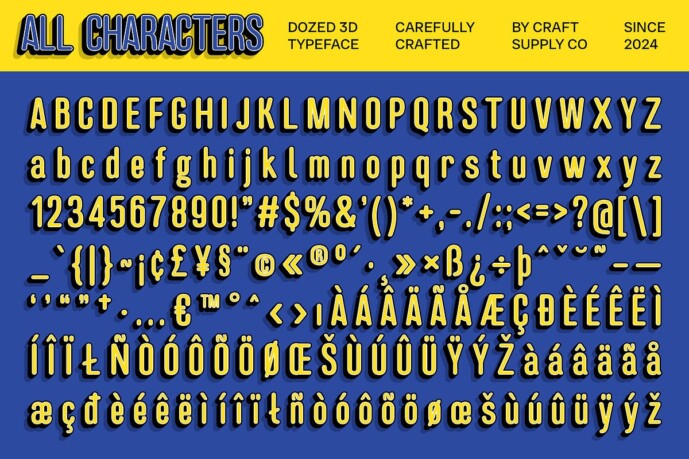 Dozed Rounded 3D Font - Free Font