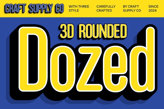 Dozed Rounded 3D Font - Free Font