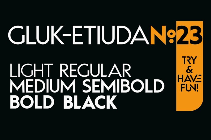 Gluk Etiuda No23 Font - Free Font