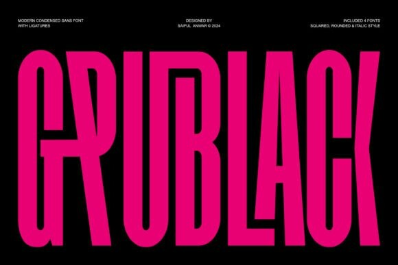 Grublack Typeface - Free Font