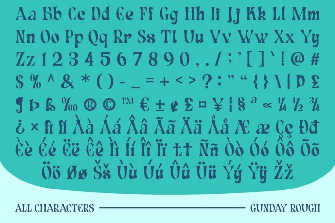 Gunday Rough Font - Free Font