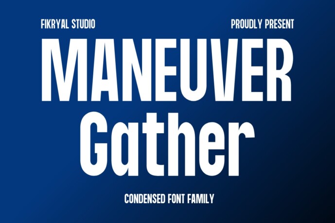 Maneuver Gather Font Family - Free Font