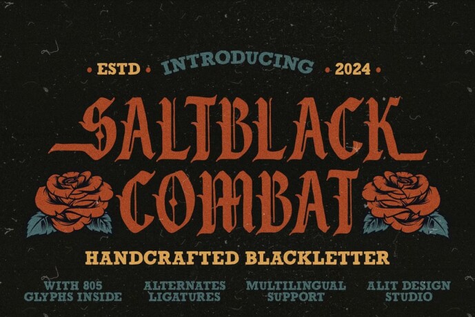 Saltblack Combat Font - Free Font