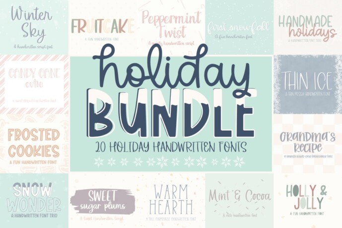 Holiday Font Bundle - Free Font
